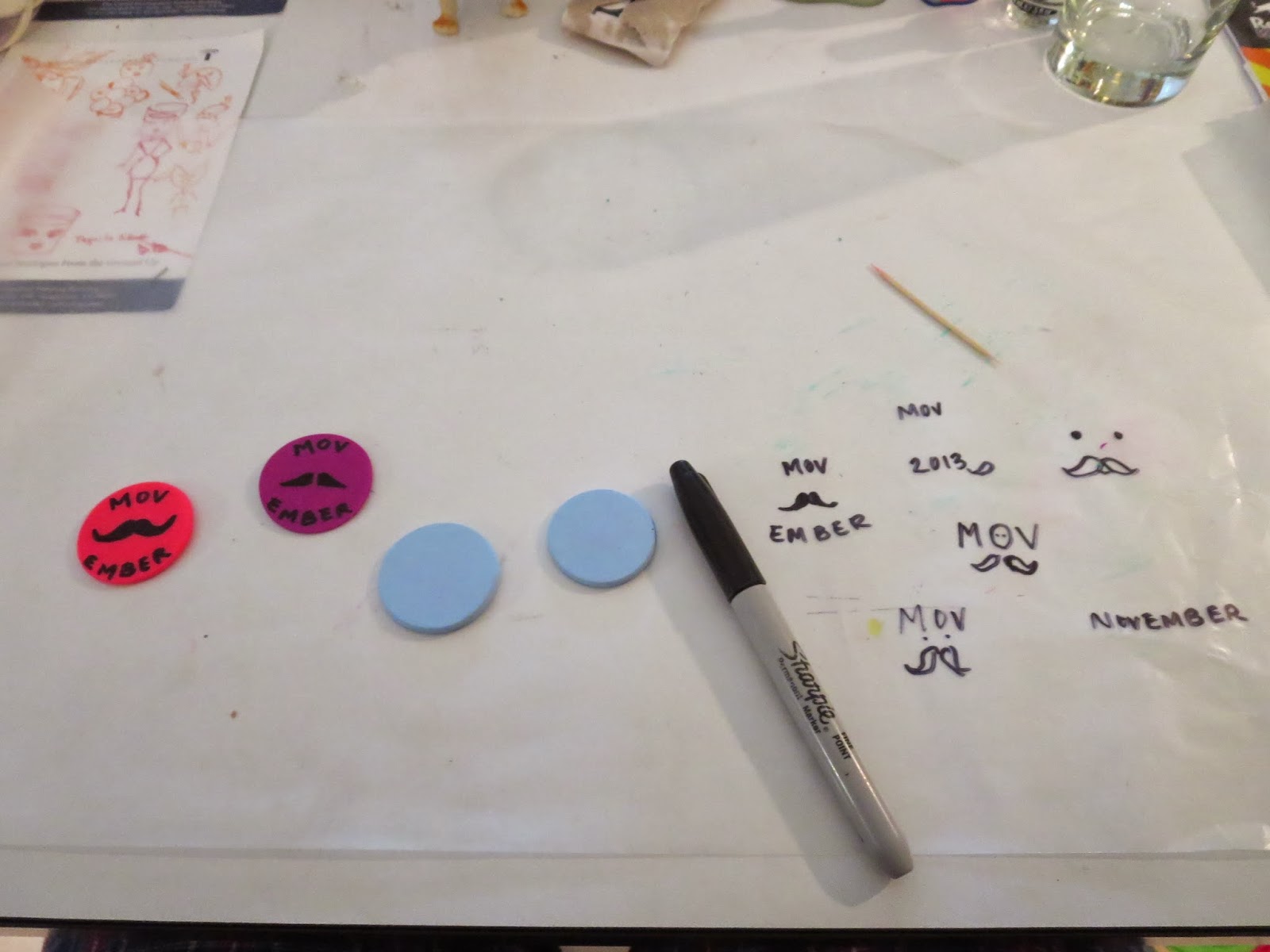 DIY Movember Magnets ~ SugarSkull Industries